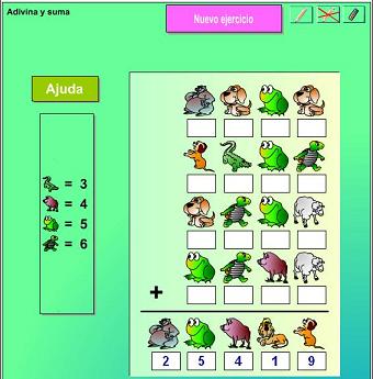 Maestros de Corazón: Juego interactivo de sumas