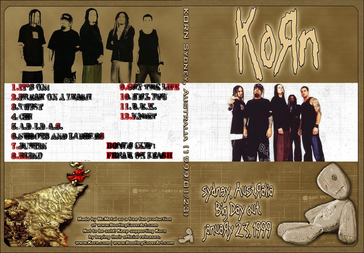 DVD cover bootleg: Korn - Big day out 99
