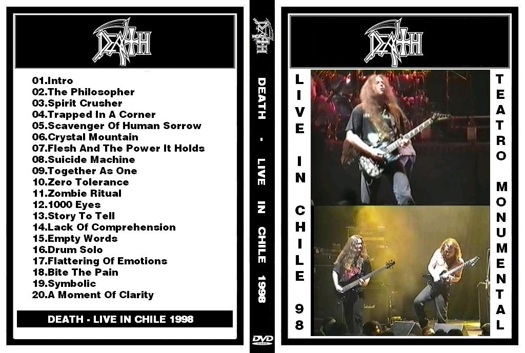 DVD cover bootleg: Death - Chile, 1998