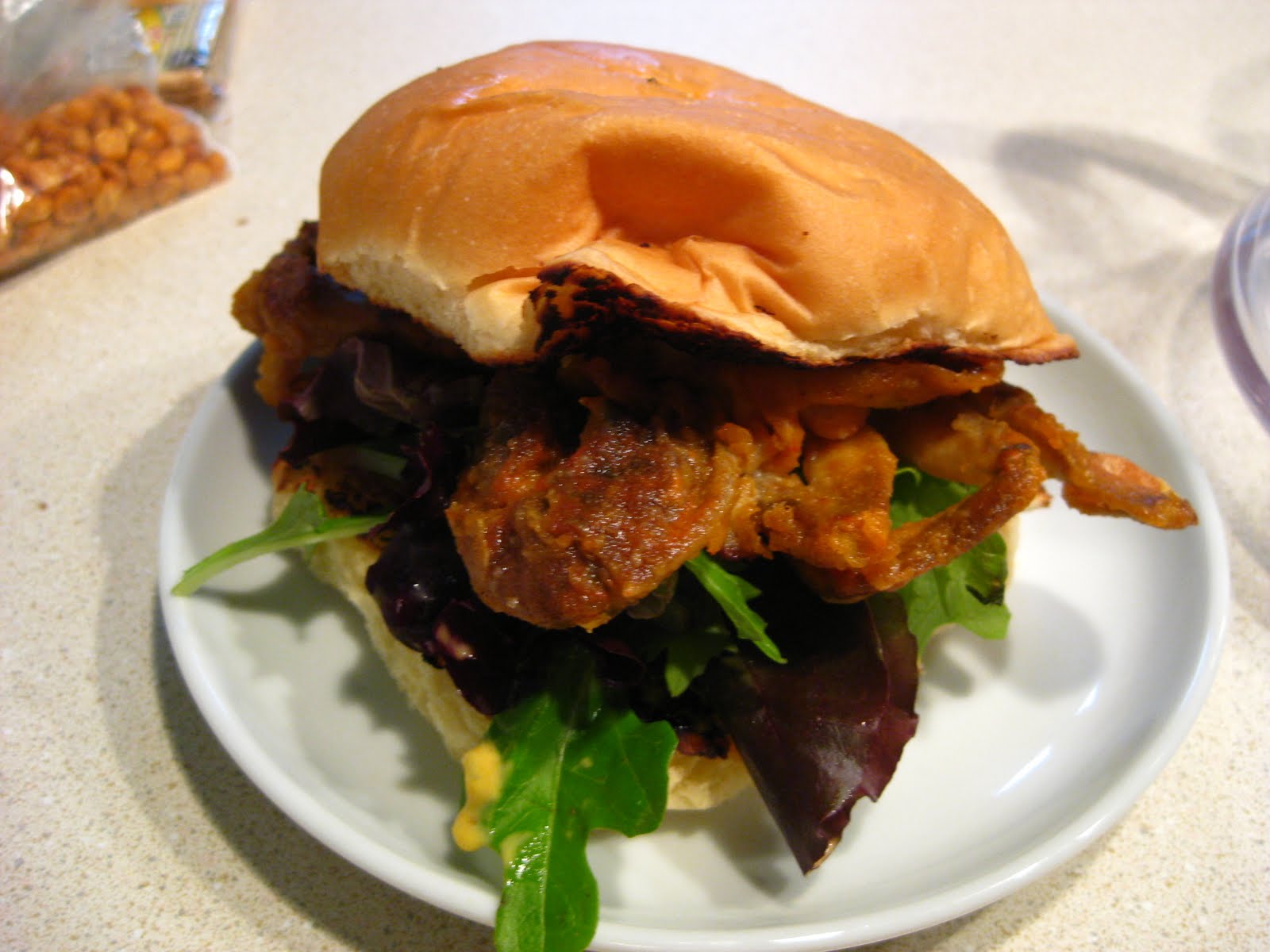 Redhead Spinach: Soft Shell Crab Sandwich