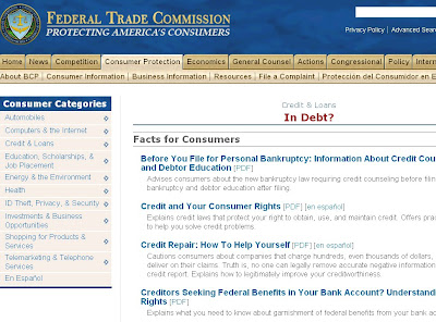 MeWithoutDebt: Federal Trade Commission (FTC) Guide on Debt for Consumer