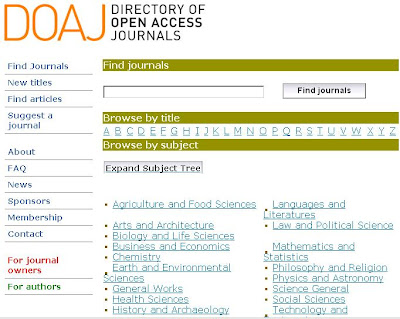 Acceso Abierto: DOAJ -Directory of Open Access Journals-