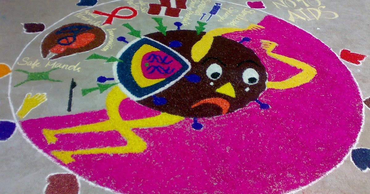 Art of Rangoli: Rangoli competition at AV Medical College,Pondicherry