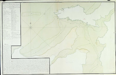 Mapas antiguos: Gran mapa antiguo de la Ria de Avilés