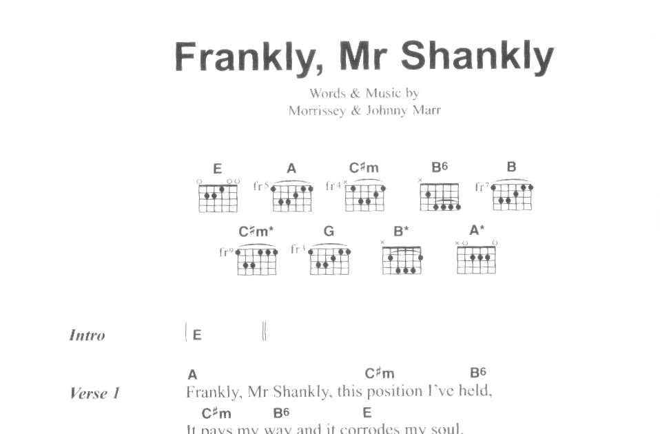 Smiths On Guitar: Frankly Mr. Shankly