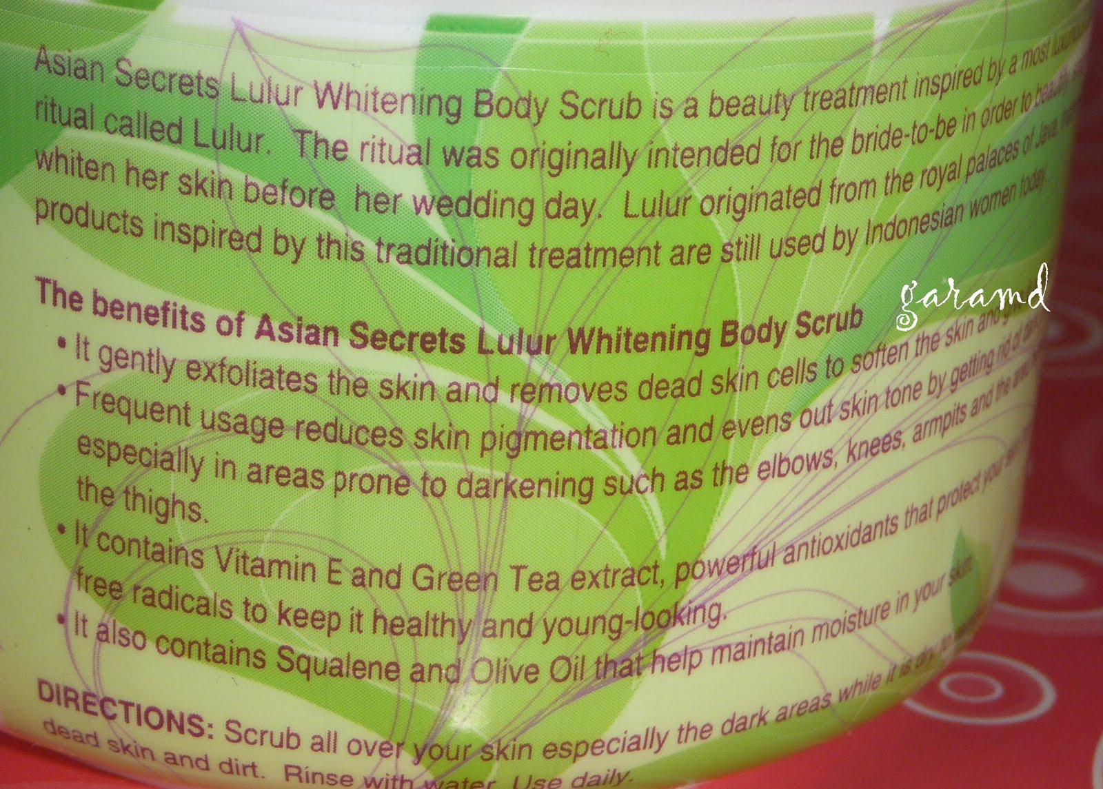 Shopaholic Girl: Asian Secrets Lulur Whitening Body Scrub