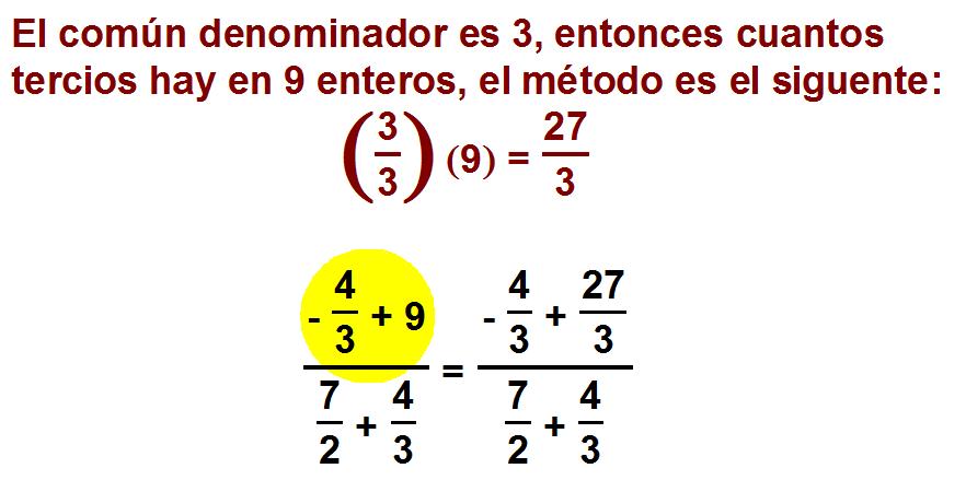 TEMAS DEL CURSO DE ÁLGEBRA.: EJEMPLO DE QUEBRADOS COMPUESTOS