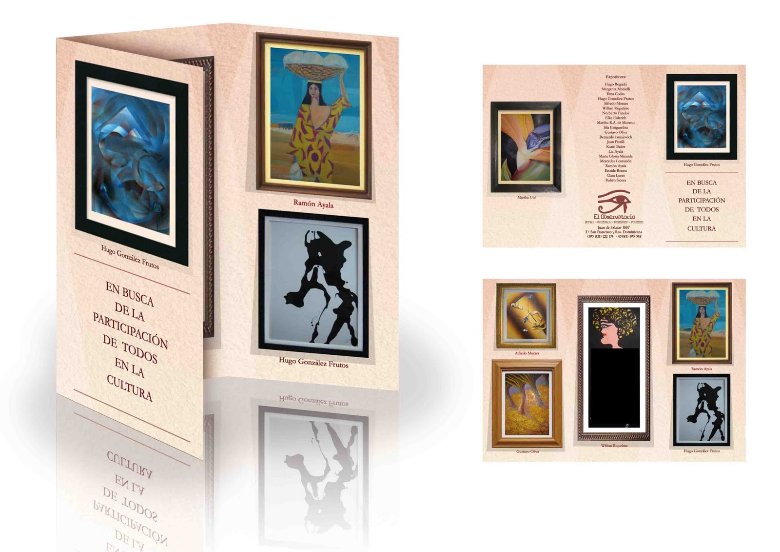 charmander graphic designer: Triptico de arte