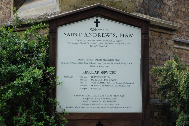 St Andrew's Church in Ham: November 2009