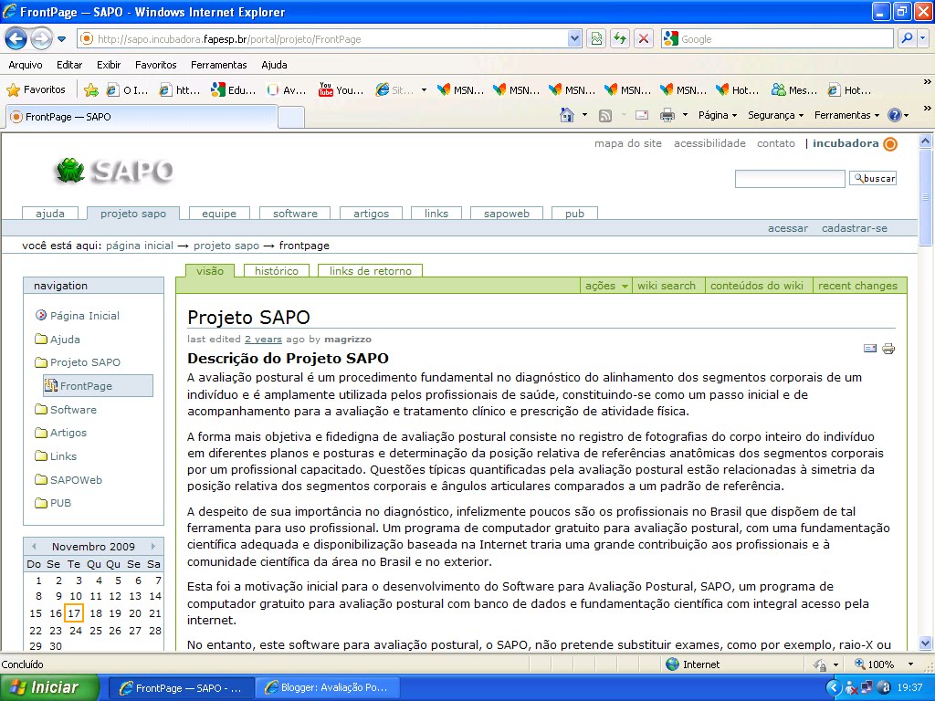 .: SAPO Software de Avaliação Postural