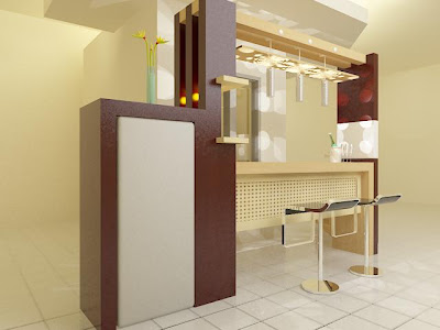 Desain modern minimalis: mini bar