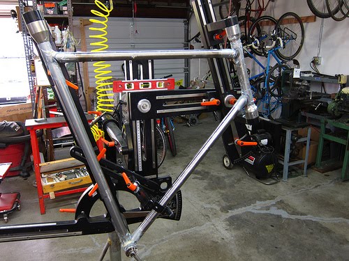 the curious randonneur: Frame takes form...beautiful, curvaceous form!