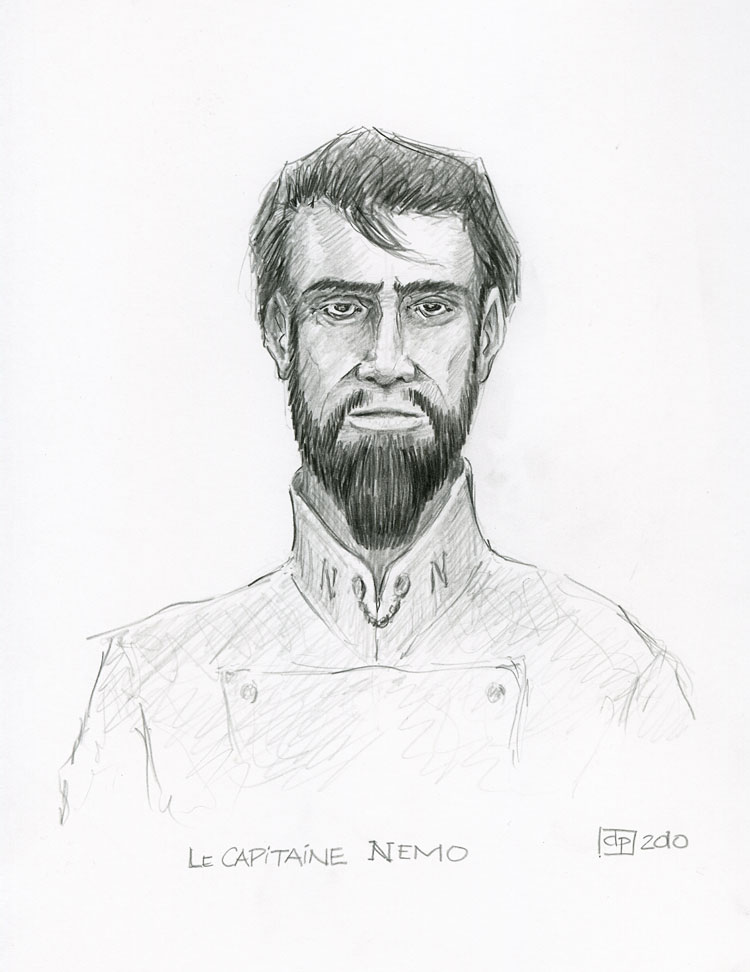 Les dessins de Daniel: Le Capitaine Nemo - Portrait of Captain Nemo