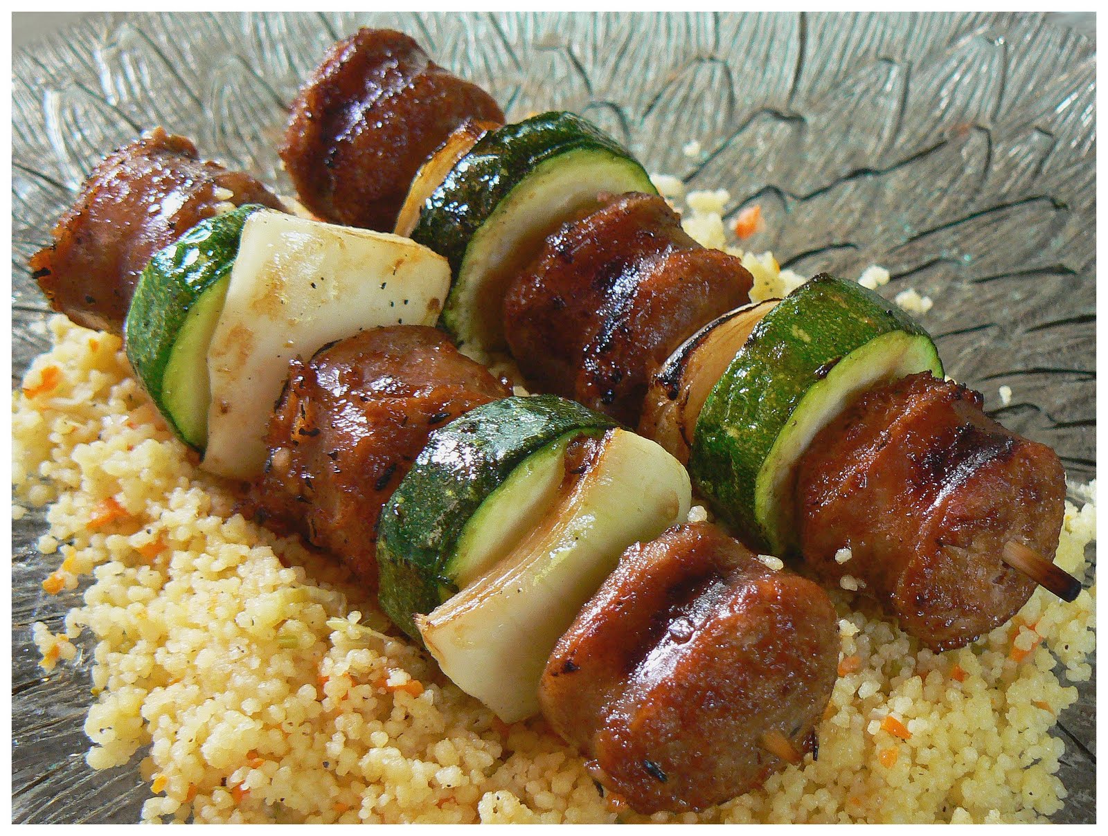 Le palais gourmand: Brochettes de saucisses italiennes