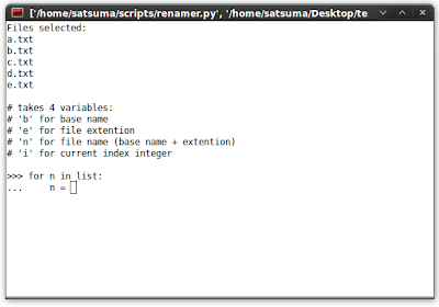 aeiah: Batch renamer using python string methods