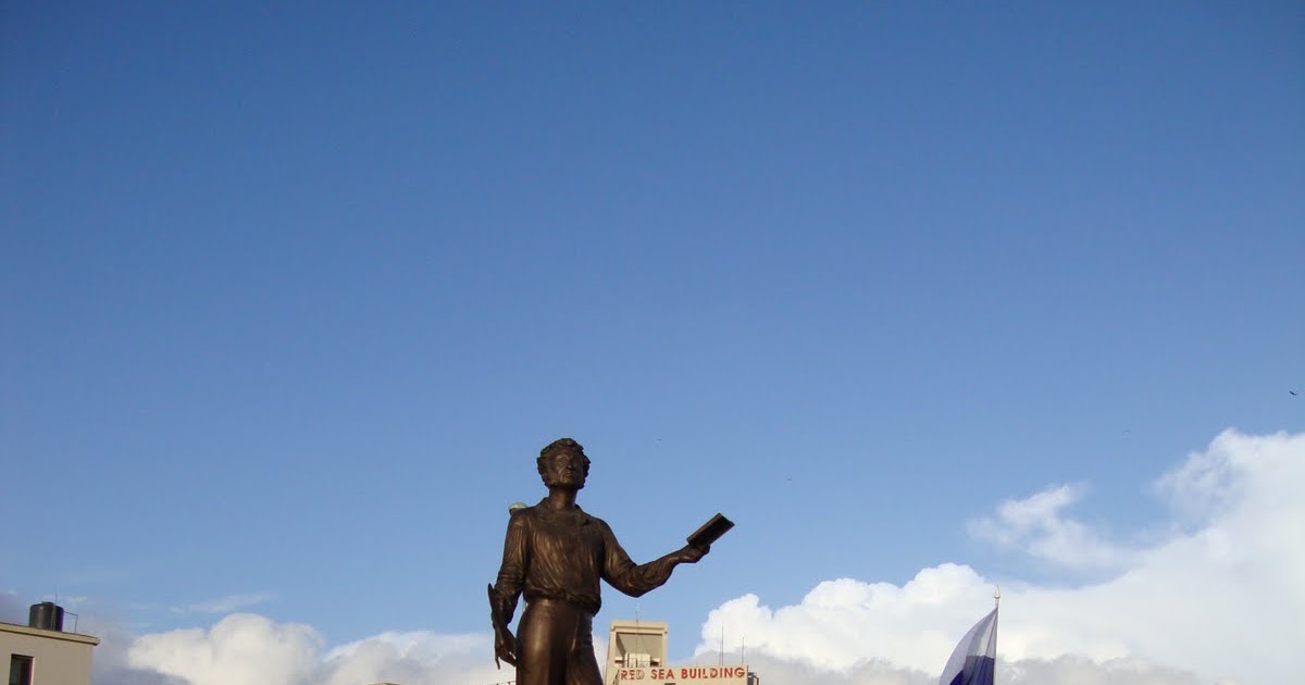 Alexander Pushkin Monument erected in Asmara, Eritrea - Madote