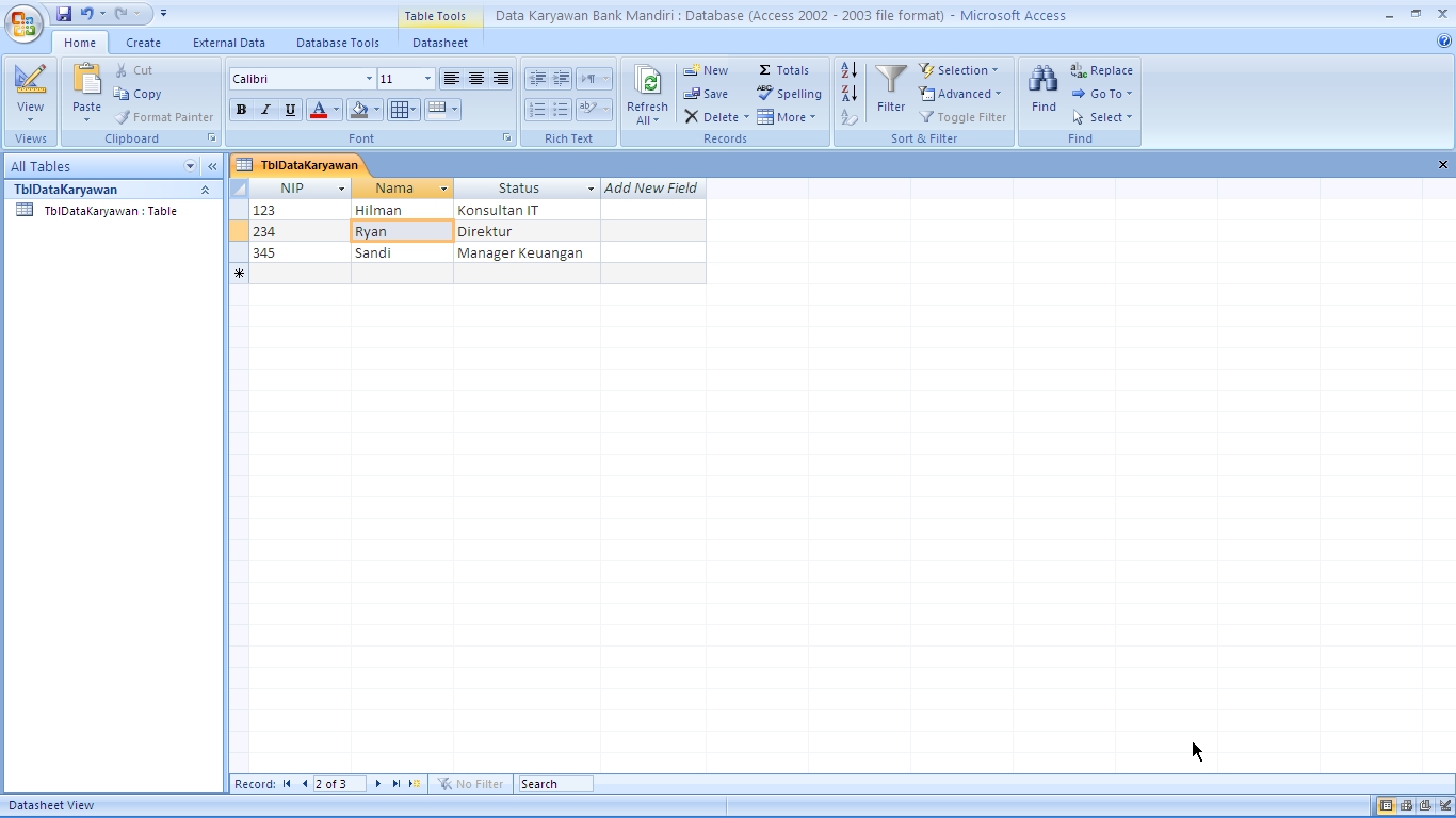 Pemrograman: Cara Membuat Relasi Pada Ms.Access