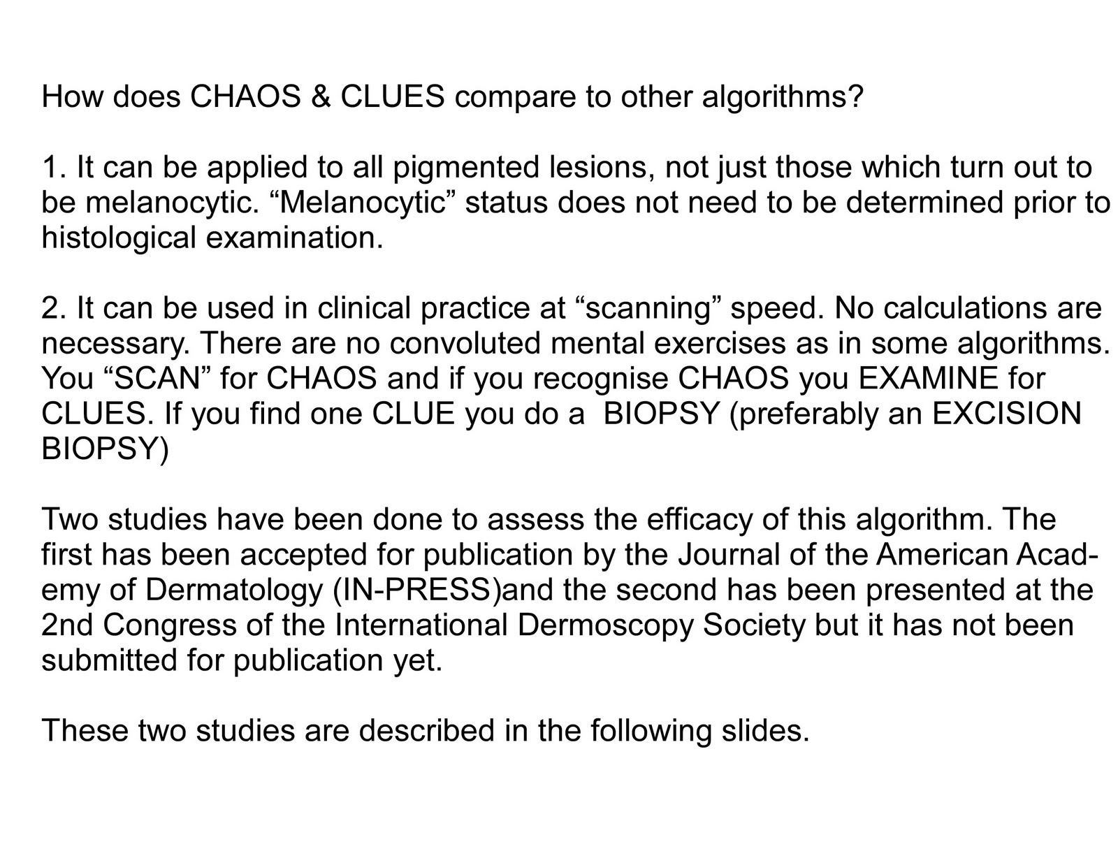 Chaos and Clues