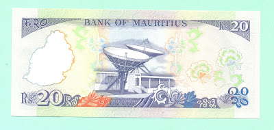 Mauritius Banknotes Collection: Mauritius Twenty Rupees Banknote ND