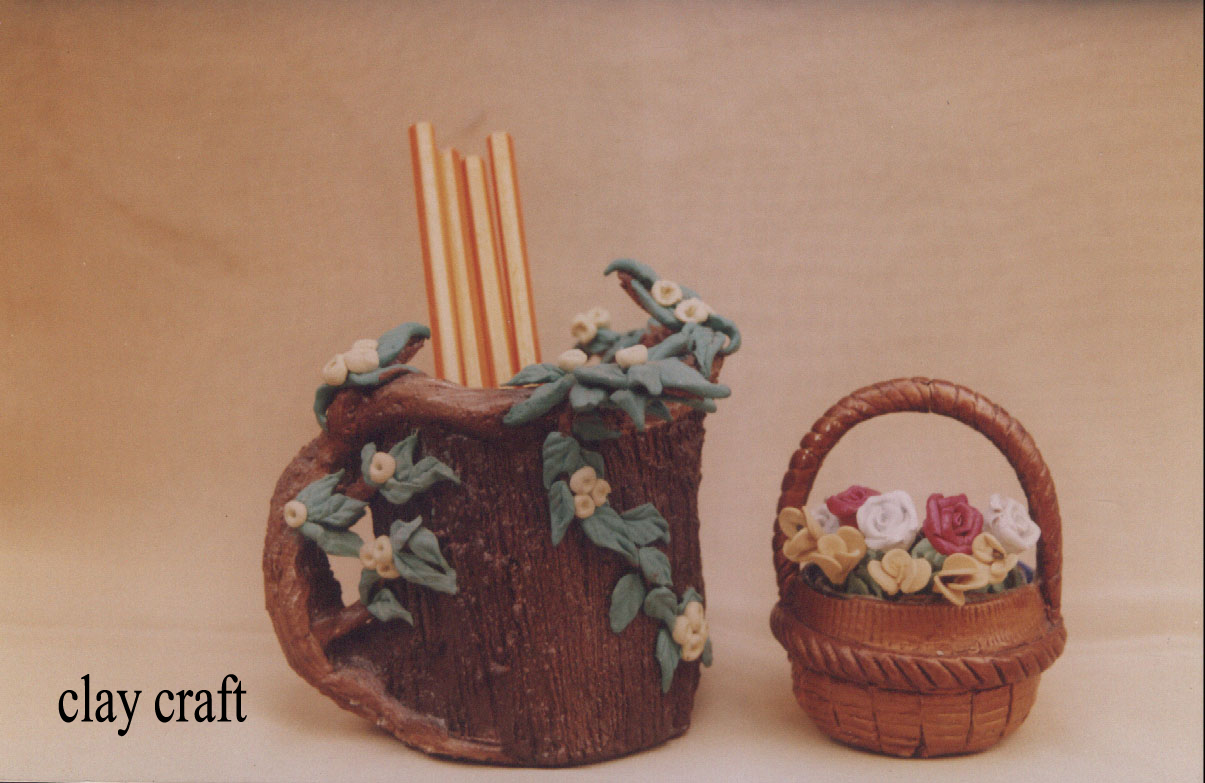 clay flowers and figurines: bread craft