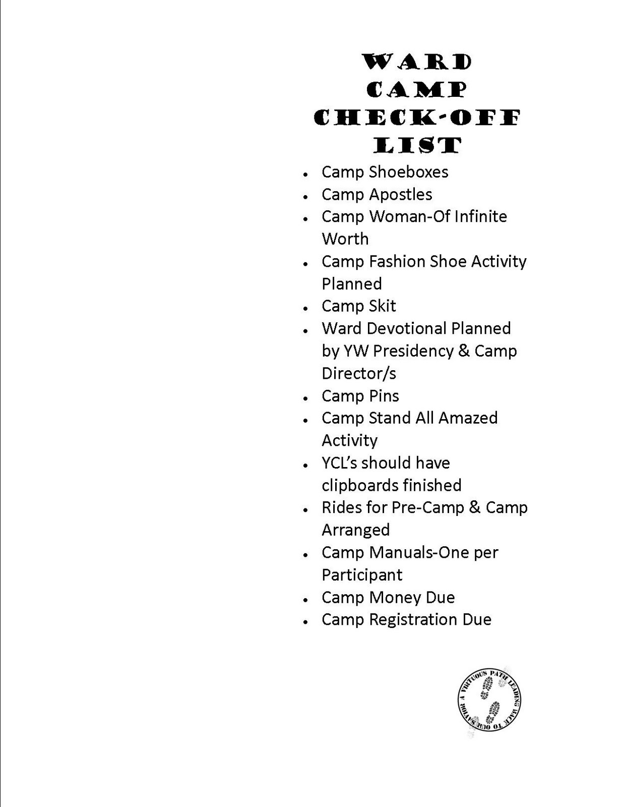 Beehive Messages: Young Women's Camp 2010 - High Fashion Shoe Ward Camp ...