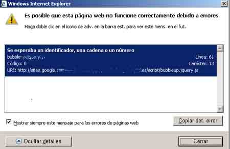 Errores en Internet Explorer evitar que se vean y no salga ventana de ...