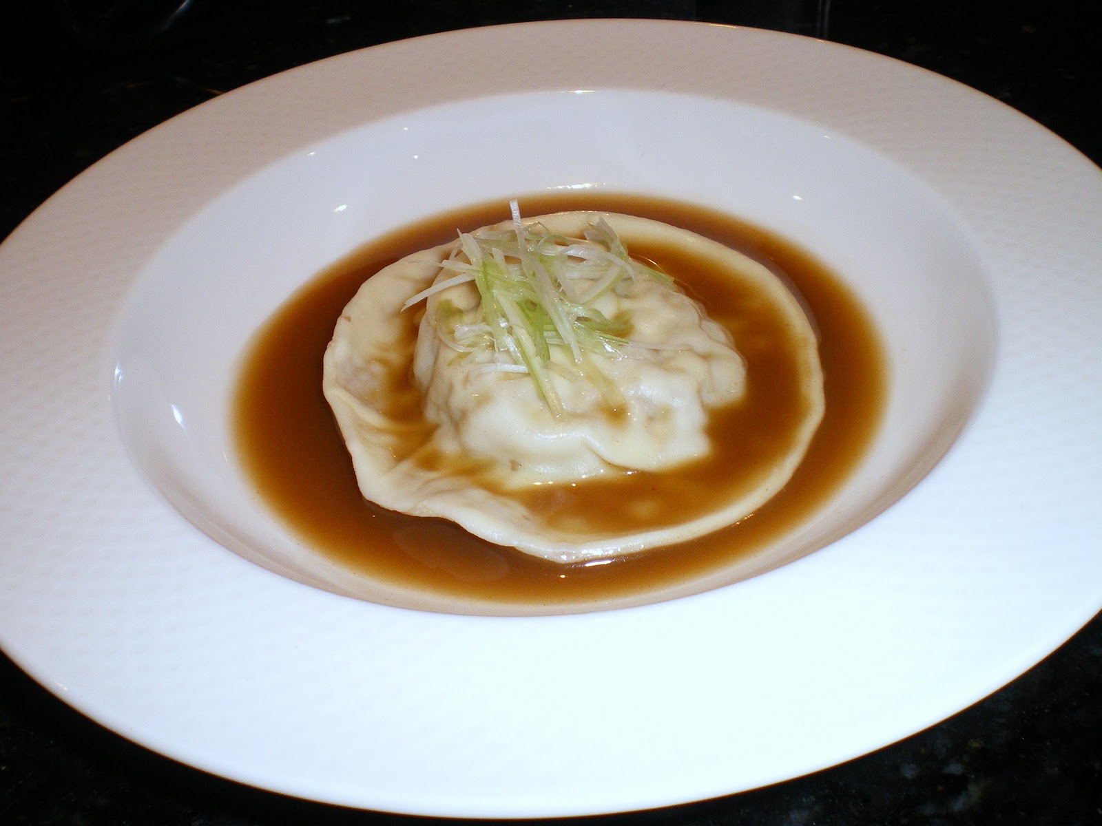 Aussie Gourmand: Twice-cooked Confit Duck Raviolo in Five Spice Broth
