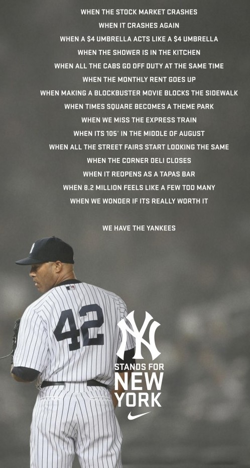 Intro to Advertising: Effective NYY/Nike Advertisement.