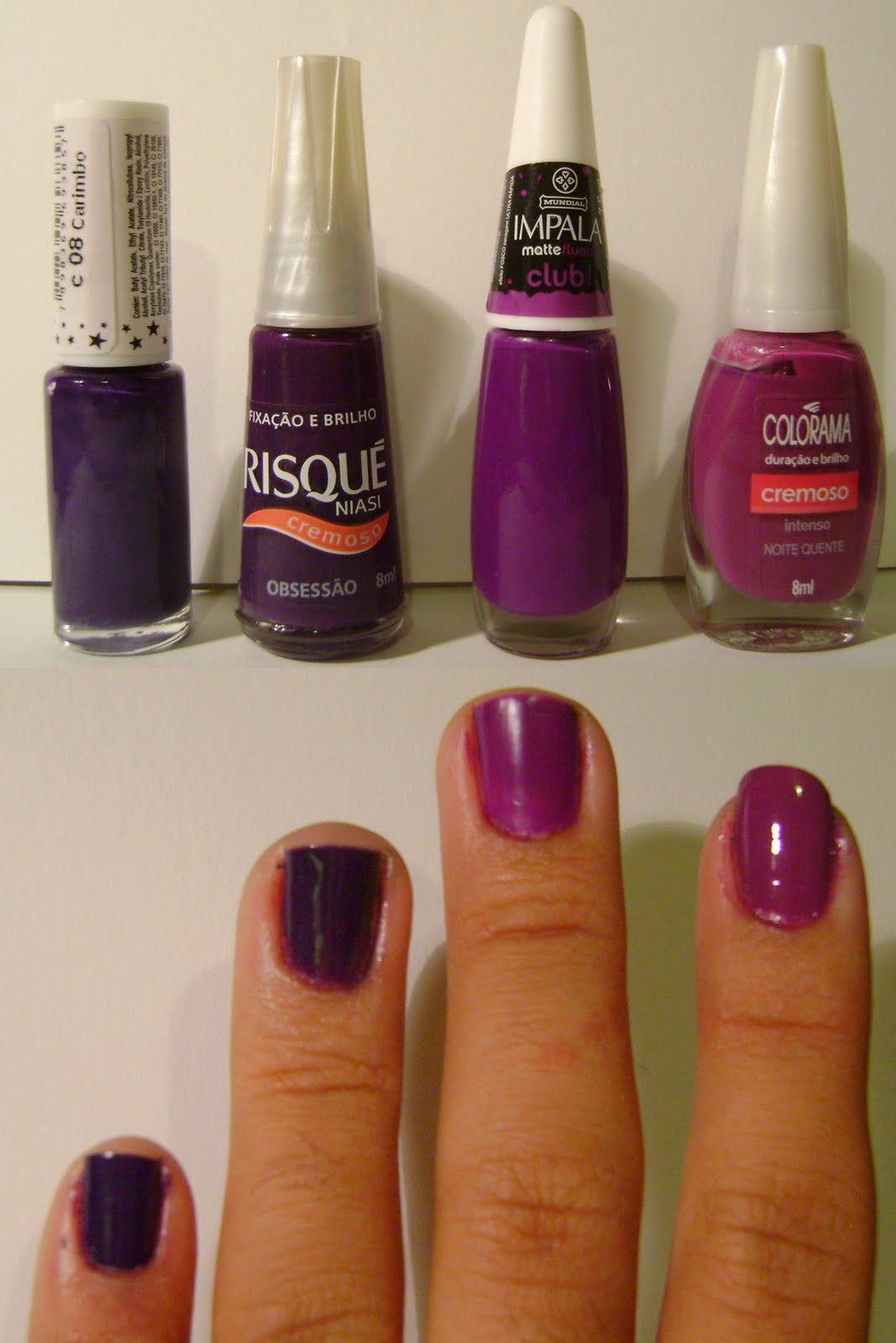 our pink box: Swatches - Roxos