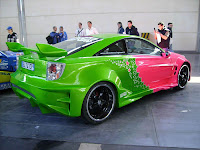 COOLEST CUSTOM CARS: TOYOTA CELICA CUSTOM PINK AND GREEN