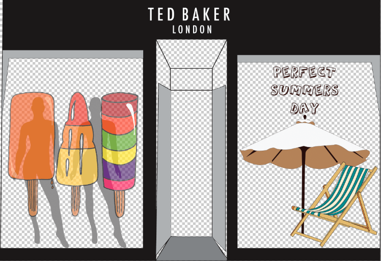 Ted Baker: Summer window displays development
