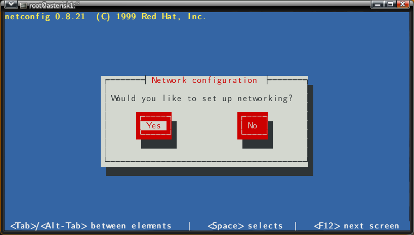 Trixbox 網路設定 with netconfig
