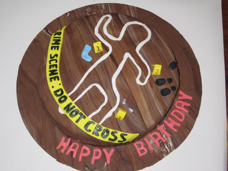Margs Kitchen: CSI theme cake