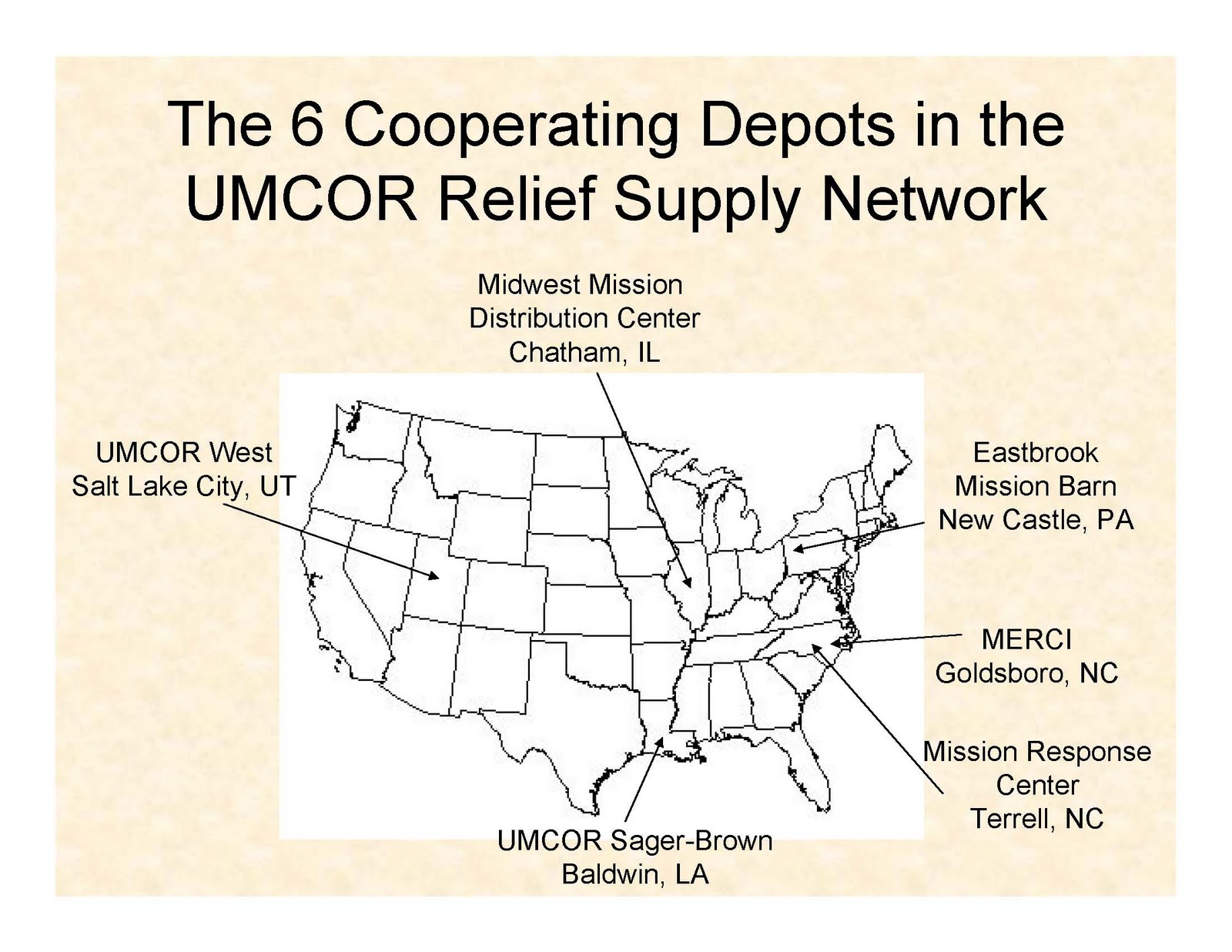 UMCOR Blog: UMCOR Forms Relief Supply Network