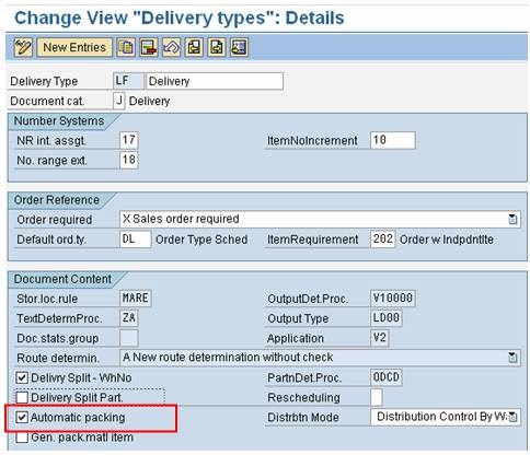 SAP Skills: Configuration steps for automatic packaging