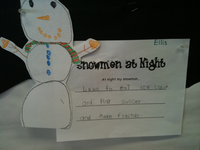 K is for Kindergarten: Snowmen at Night