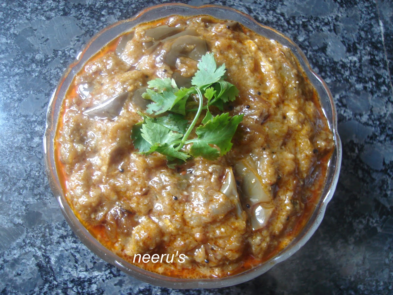 NEERU'S: EGG PLANT (BRINJAL CURRY ) WITH A DASH OF DHANIA