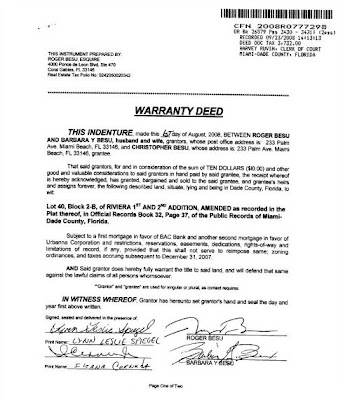 The Straw Buyer: Remember that attorney Roger Besu?