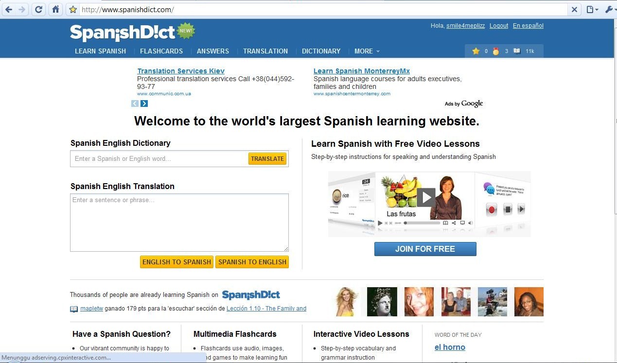 Sagacchi: Learning Spanish