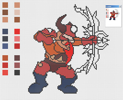 David Larrea's Art: Pixel Art: Dwarf (3)