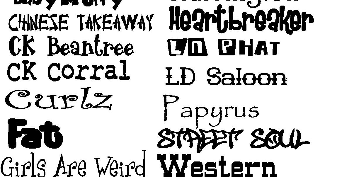 The Vinyl Express : Fun Fonts