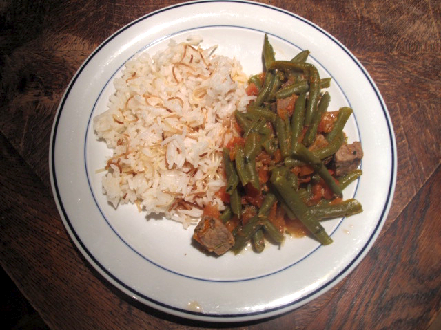 somerville kitchen: Lebanese Stews Series - Loubieh (Green Beans)