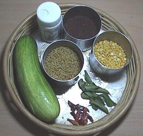 Vellarikkai Menthya Kuzhambu - Cucumber Fenugreek Tamarind Gravy