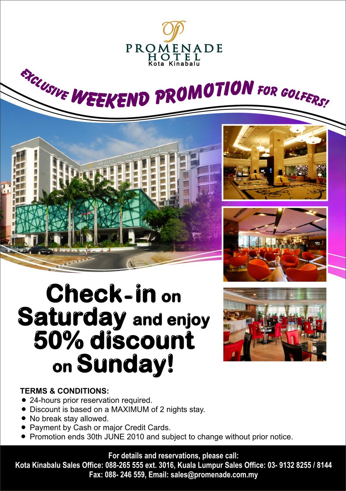 Promenade Hotels & Resorts: EXCLUSIVE WEEKEND PROMOTION FOR GOLFERS~!