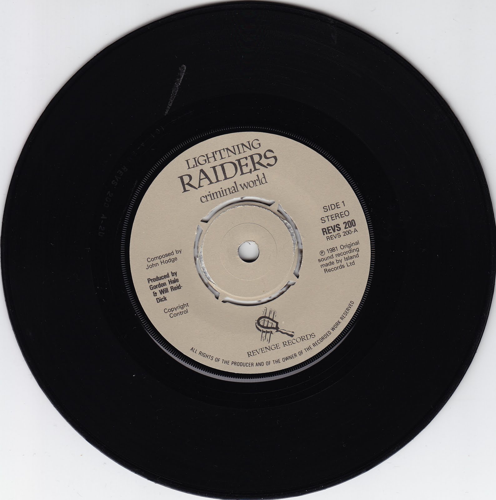 Lightning Raiders - Criminal World [Single] (1981) | RARE AND OBSCURE ...
