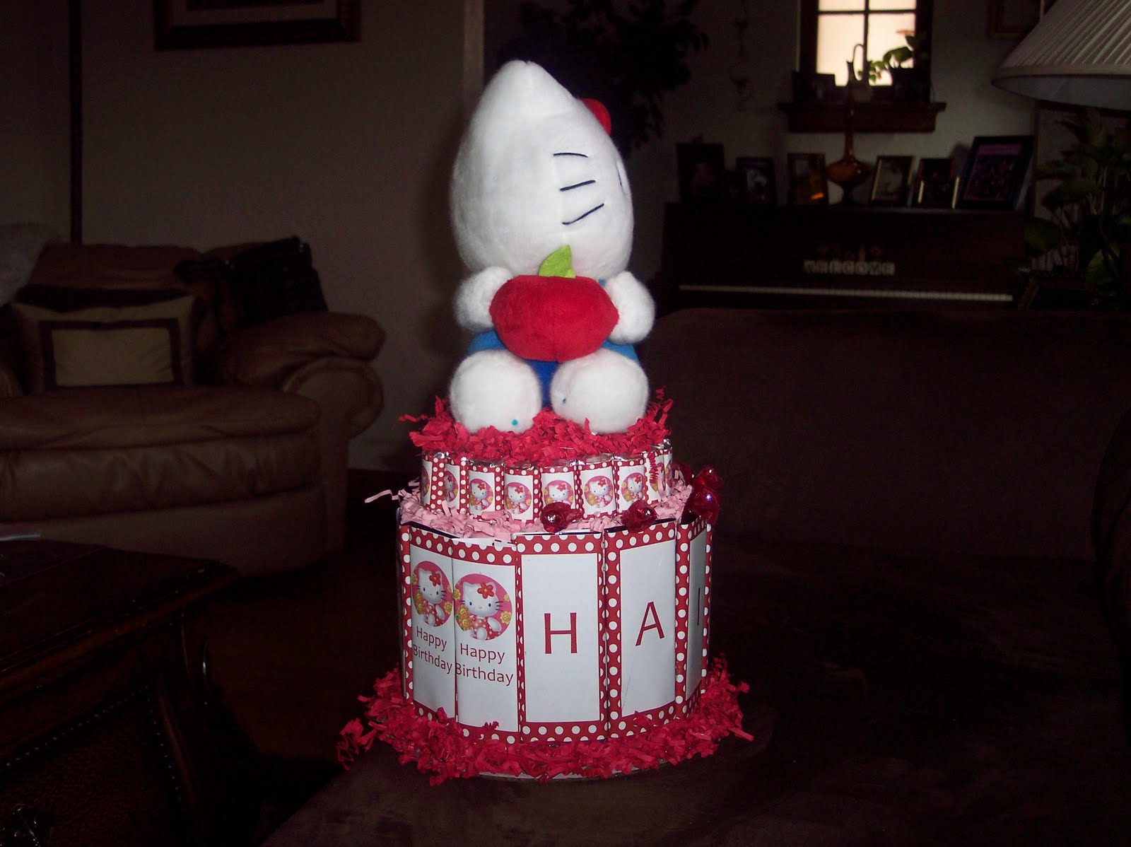 Wisdom from a Mother's Heart: Hello Kitty Candy Bar Cake for Hailey