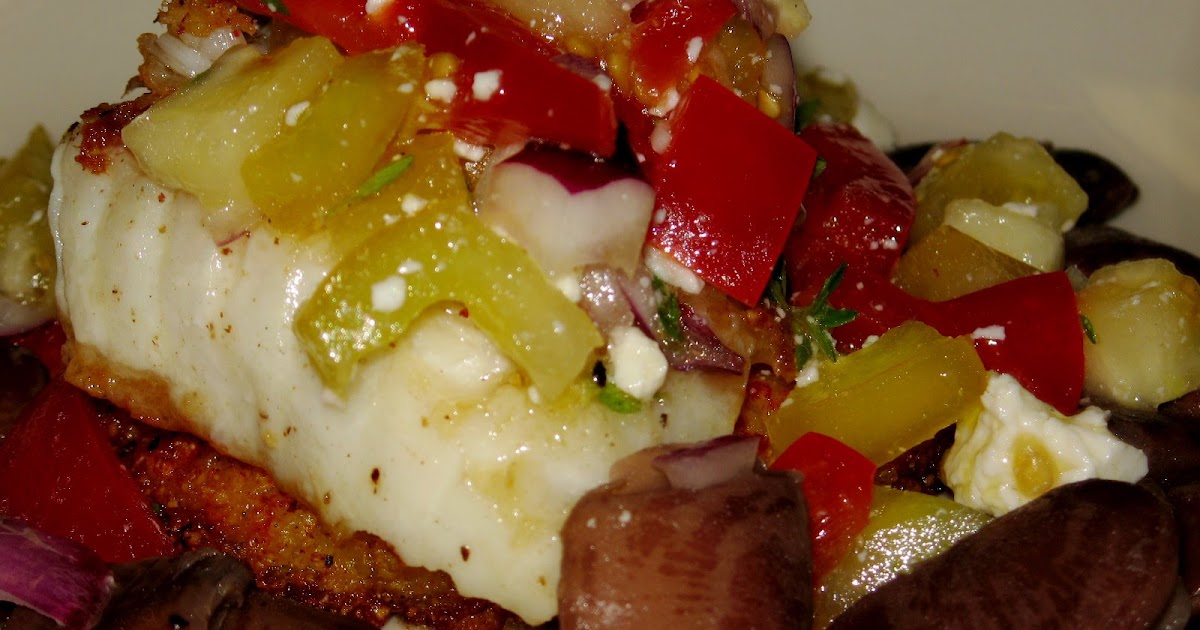 Domestic Divas Blog: Pan Roasted Halibut with Rancho Gordo Christmas ...