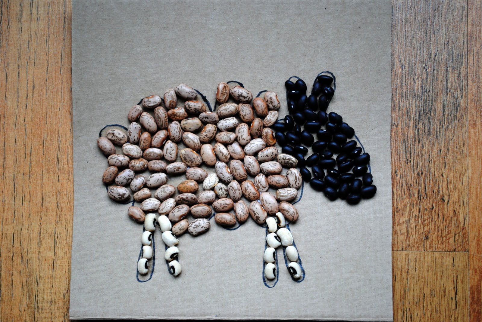 Harriet's Haven: Bean Art Mosaics - Rainy Day Fun