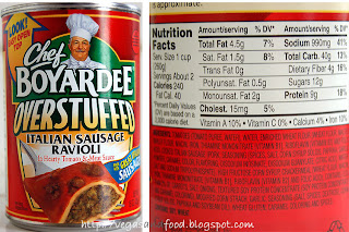 Chef Boyardee mini-bites, overstuffed ravioli - Vegas and Food