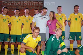 Football Shirts Club: Lithuania Home Football Kit 10/12 by Hummel